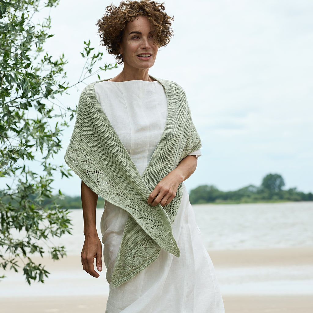 Strickanleitung Tuch Leaflight